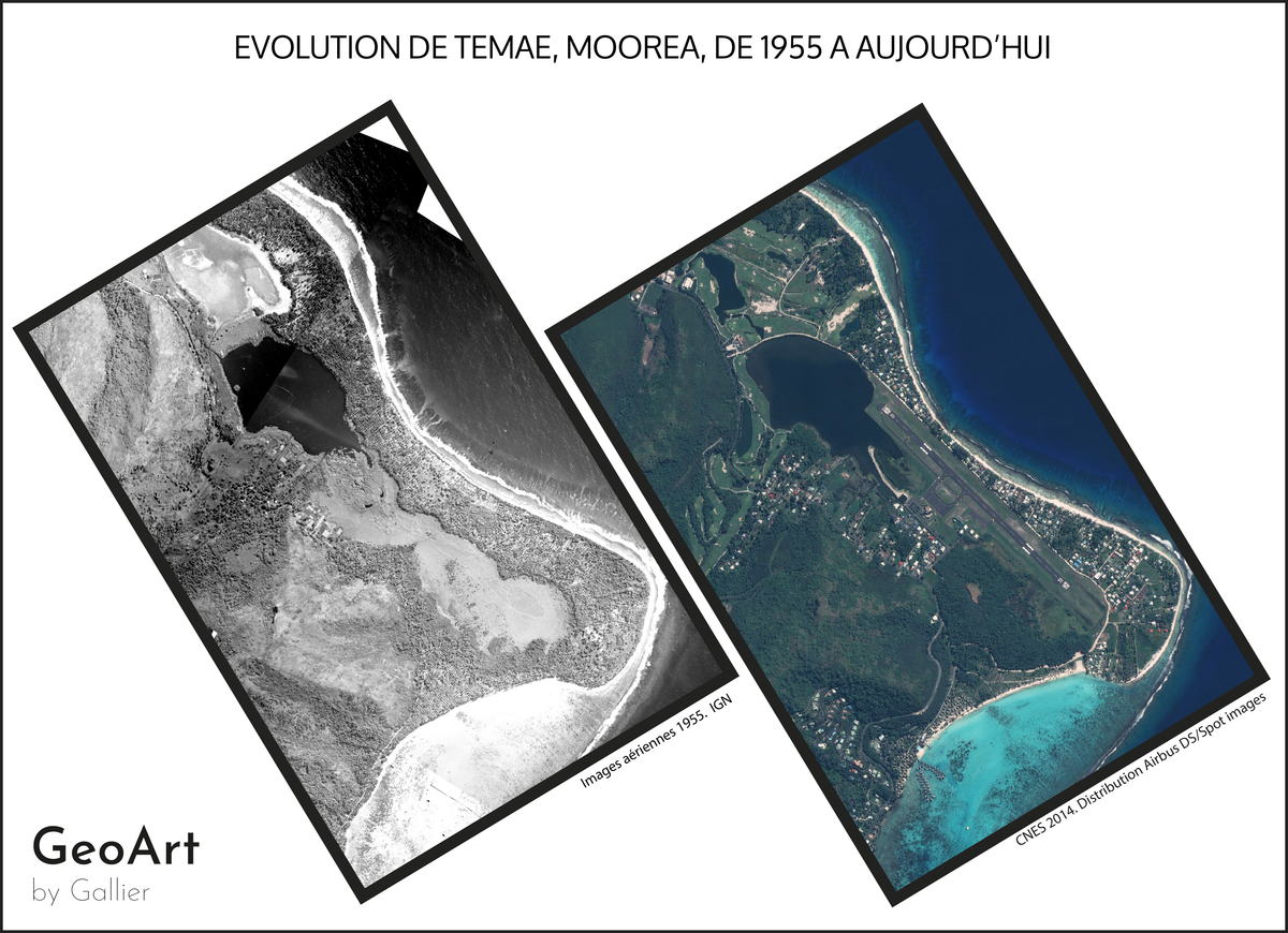 LE LITTORAL DE TEMAE (MOOREA) EN 1955 ET AUJOURD'HUI – GeoArt
